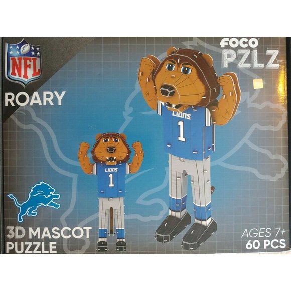 NFL | Games | 3d Roary Detroit Lions Nfl Mascot Puzzle 6 Pc | Poshmark